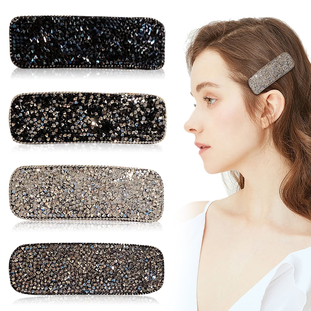 Click here for Coofit 4pcs Womens Hair Clip Rhinestone Decor Hair... prices