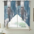 Abstract Oil Painting Swag Curtain Valance for Window 2 Panels Square ...