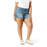 Women's High Rise A Line Short with Slit - Walmart.com