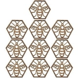 Eease 10 Wooden Bee Coasters Honeycomb Hexagon Drink Pad Wall Art Home ...
