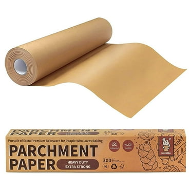 Katbite Unbleached Parchment Paper Roll for Baking, 12in x 262ft, 260 ...