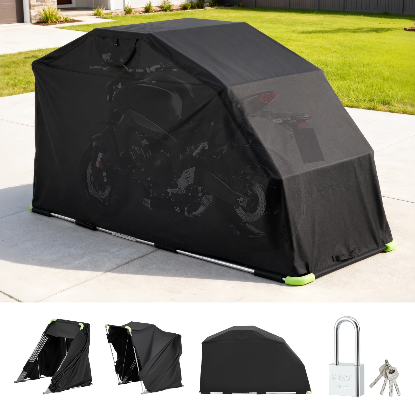 Click here for Vevor Motorcycle Storage Shelter With Security Loc... prices