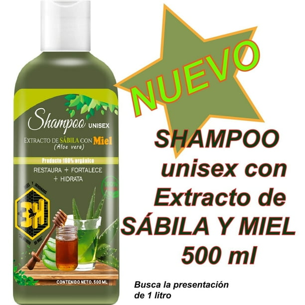 Shampoo 3H Miel y Derivados con Extracto de Sábila y Miel 500 ml ...