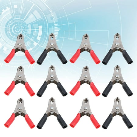 Spptty Crocodile Clip,50 Sets Crocodile Clip Insulated Battery Cable ...