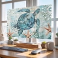 Coastal Sea Turtle TV Dust Cover,Stretchable TV Screen Desktop Computer ...