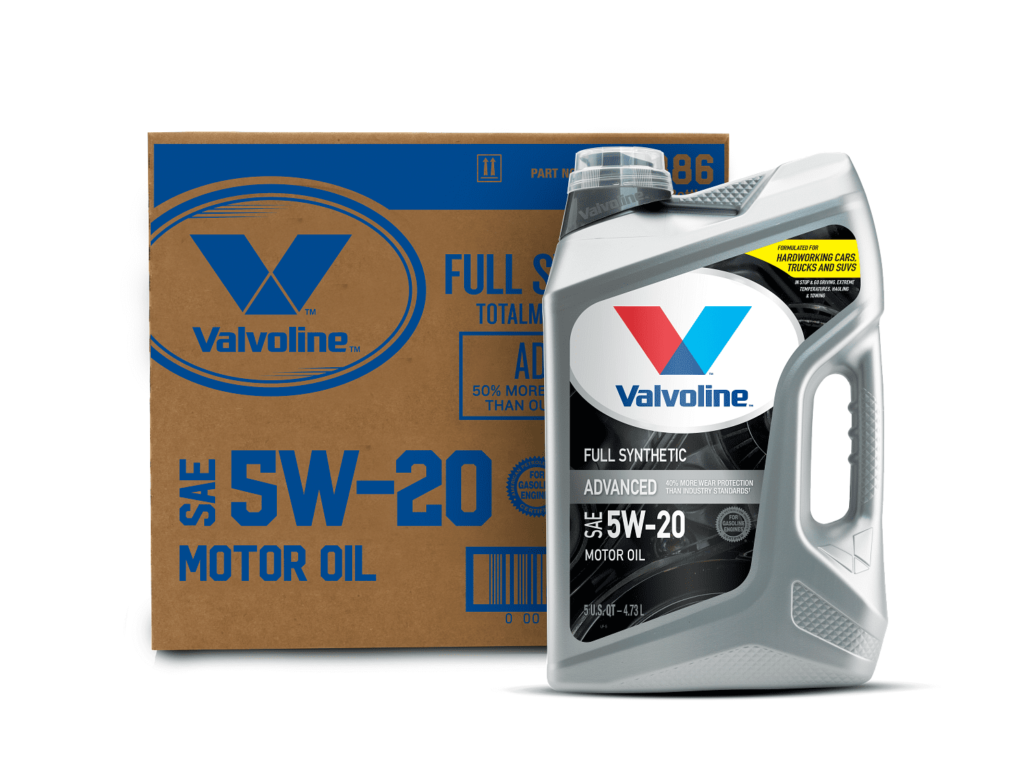 Valvoline Advanced Full Synthetic 5W-20 Motor Oil 5 QT, Case of 3 - Walmart.com