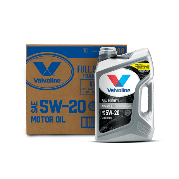 Valvoline Advanced Full Synthetic 5W-20 Motor Oil 5 QT, Case of 3 - Walmart.com