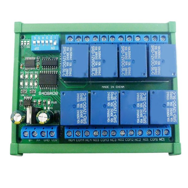 Placa de expansión de PLC de relé de estado sólido de 12 V y 8 canales para control remoto de ...