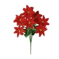 10 Pack of Artificial Christmas Flower Poinsettia Is Suitable For Porch ...