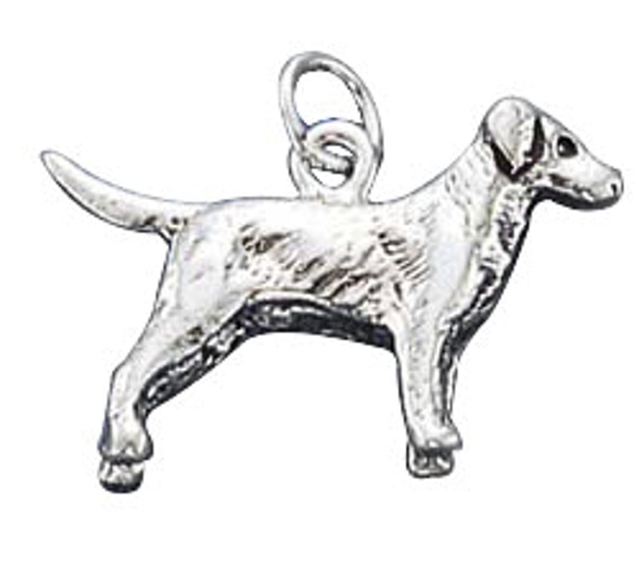 Sterling Silver 20" 1.2mm Box Chain 3D Labrador Retriever Dog Breed ...