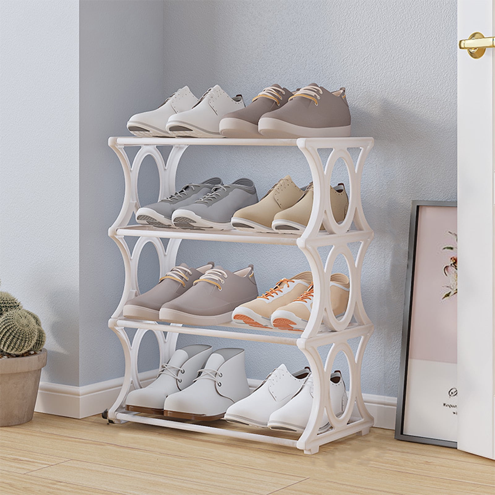 Yhmxh Shoe Storage Shoe Rack Shoe Rack Storage Organizer With 4 Tiers ...