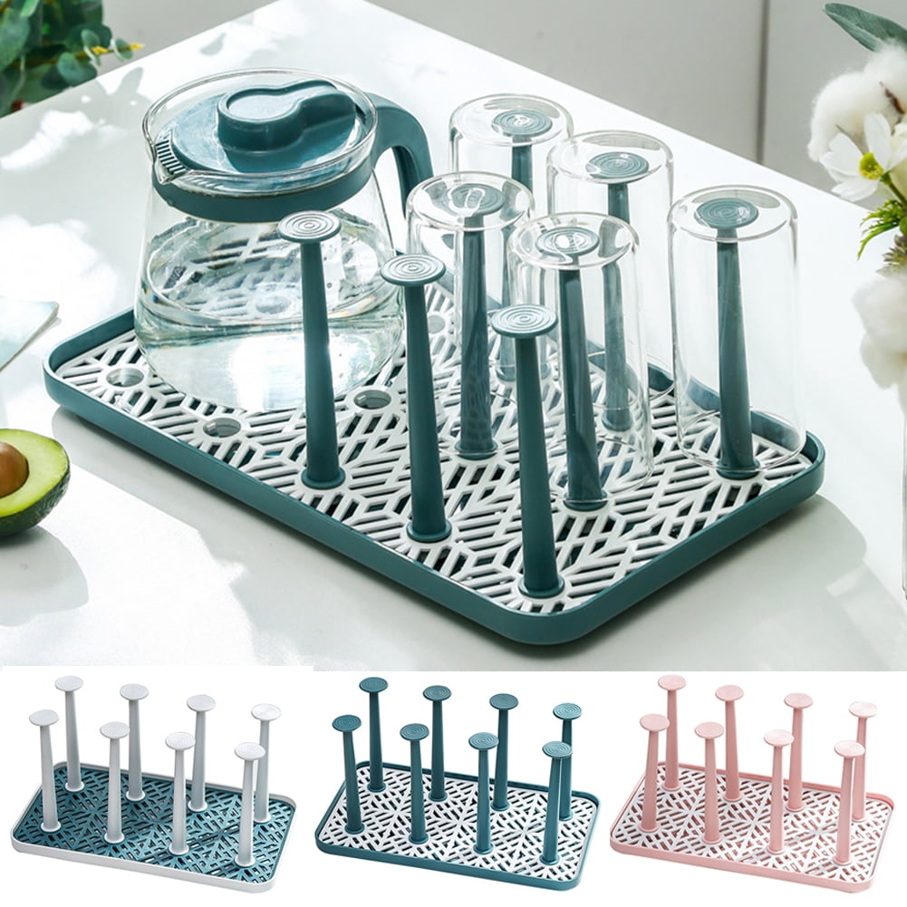 Cheers.US Kitchen Drain Cup Holder Water Bottle Drying Drainer Rack ...