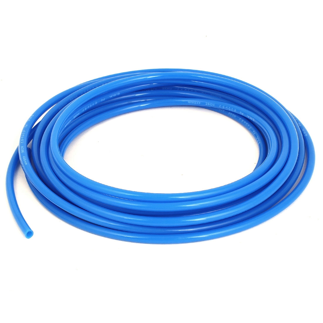 6mm OD x 4mm Inner Dia 7 Meters Long Blue PU Pneumatic Air Tubing Pipe ...