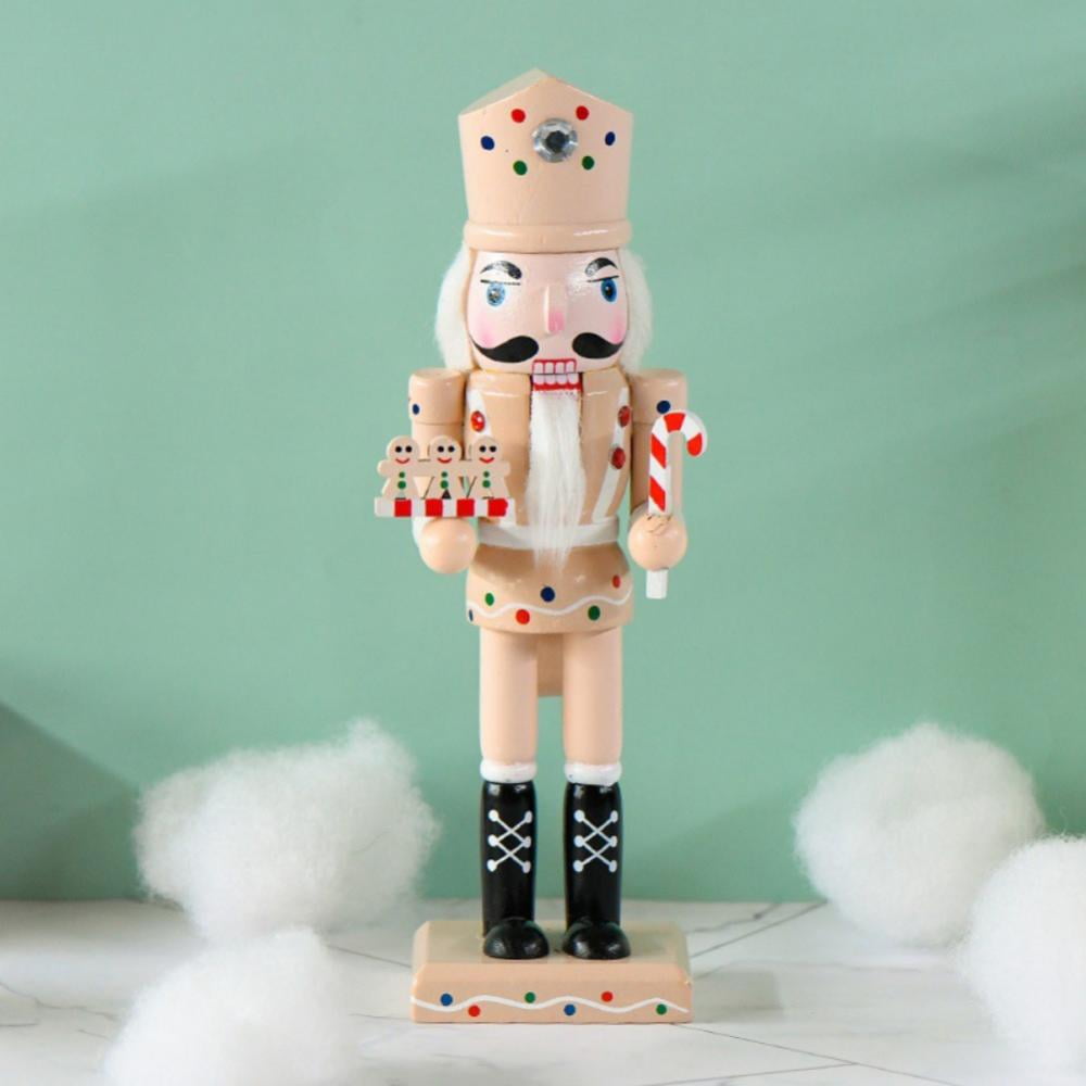 Christmas Decorations Nutcracker Figures, Wooden Gingerbread Man ...