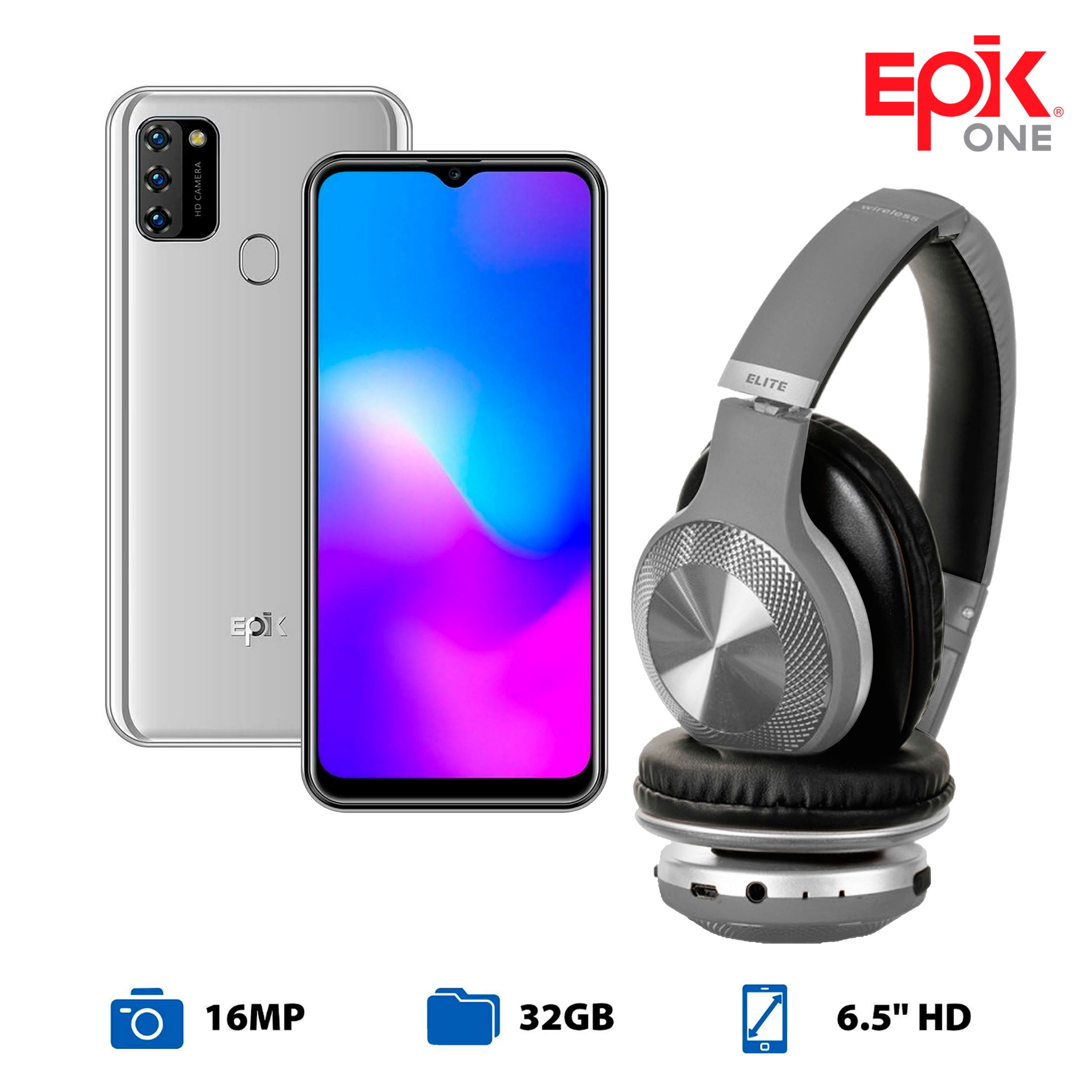 SMARTPHONE EPIK ONE MIO X650 6.5'HD 3GB 32GB OCTA CORE 16MP + DIADEMA ...