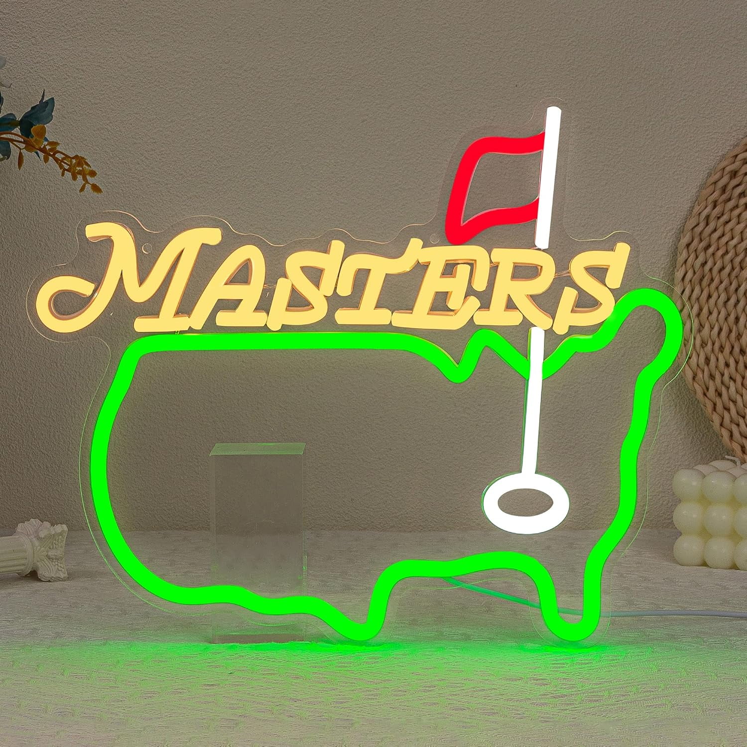 Masters Neon Sign Golf Neon Light for Wall Decor Golf Room LED Neon ...