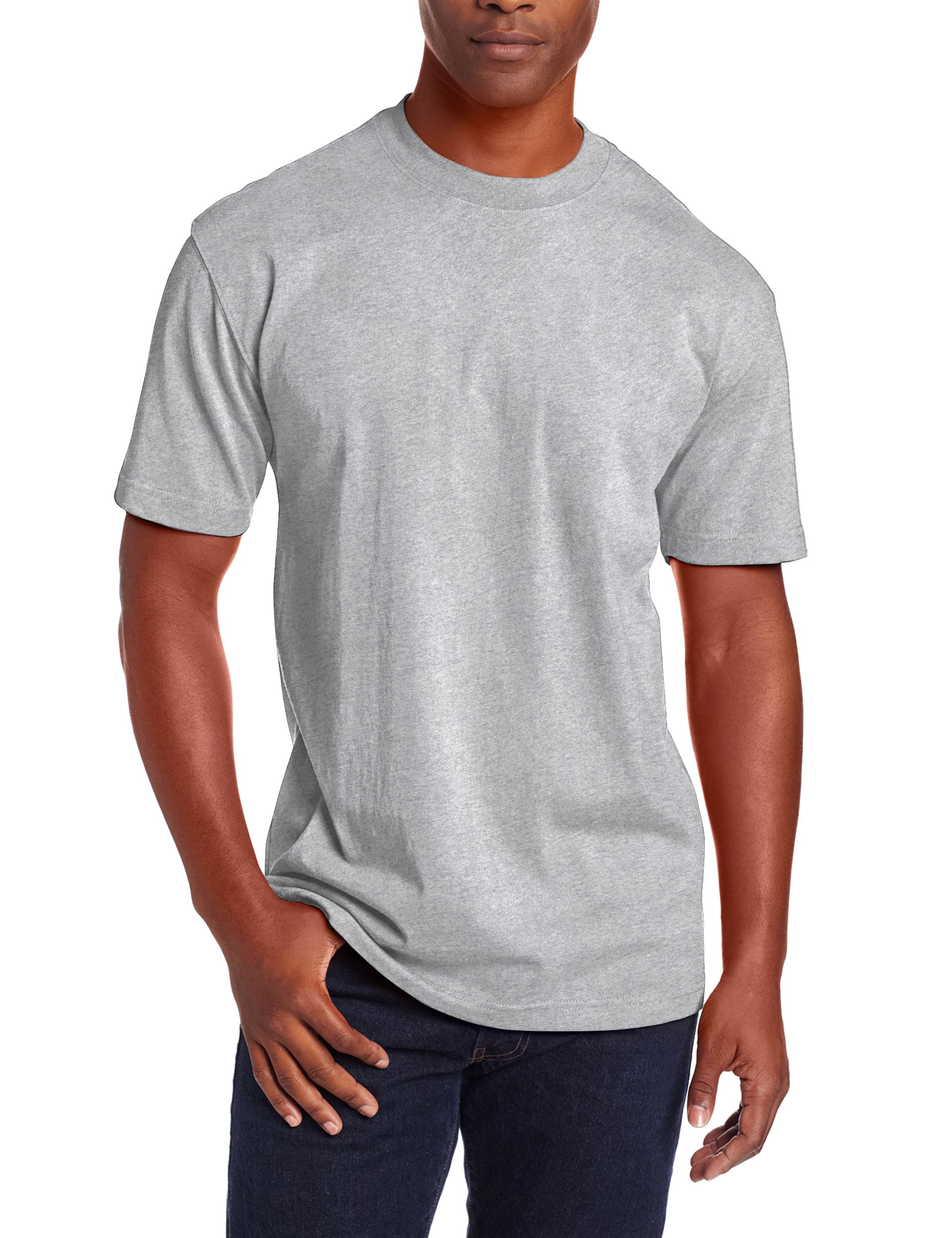 Ma Croix Mens Super Max Heavyweight T Shirts Crew Neck Solid Plain ...