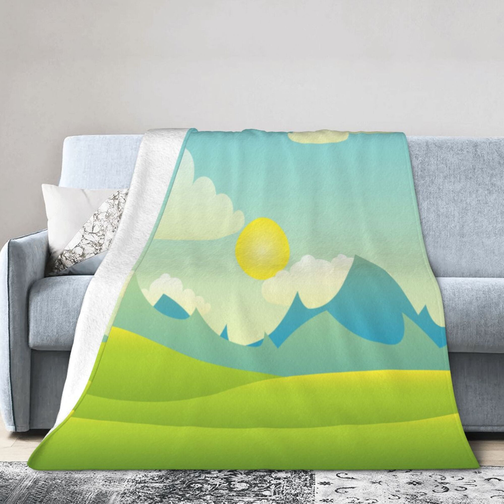 Anti-Pilling Flannel Bed Throw Blankets Night Dusk Sky Highway - Couch ...