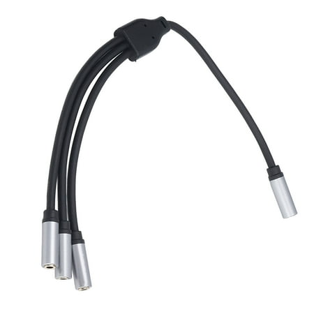 Female Stereo AUX Splitter Cable,3.5mm Female to 3 Adapter Cable Stereo ...