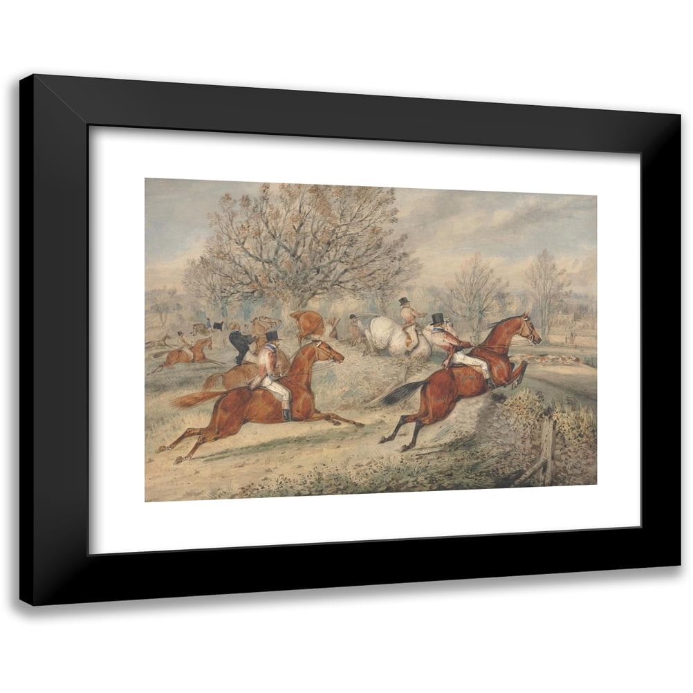 Samuel Alken 18x14 Black Modern Framed Museum Art Print Titled - Stag ...