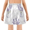 BZSMCE Swim Shorts Glass Bottle Lavender Pattern For Quick-Dry Shorts ...