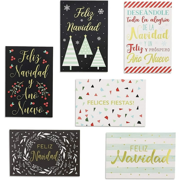 36 Pack Spanish Christmas Cards with Envelopes Boxed Set 4x6 in ...