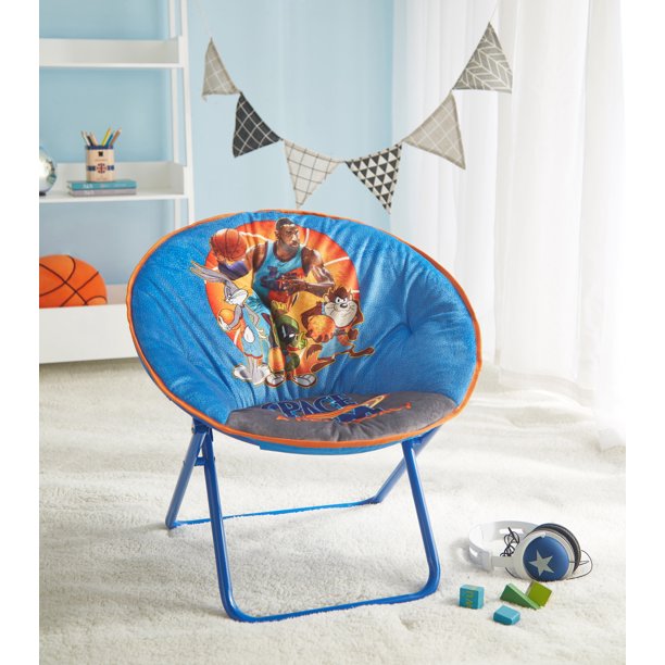 Space Jam 2 Lebron James Folding Saucer Chair, Blue - Walmart.com ...