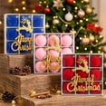 9 Pack Velvet Christmas Ornament Balls 8cm – Embroidered Deer Design ...