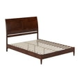 AFI Valencia Queen Solid Wood Low Profile Sleigh Platform Bed, Walnut ...