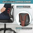 Armless Office Chair Ergonomic Swivel Small Computer Desk Chairs No ...