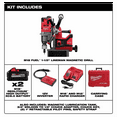 "Milwaukee Cordless M18 FUEL 1-1/2"" Lineman Magnetic Drill Kit with ...