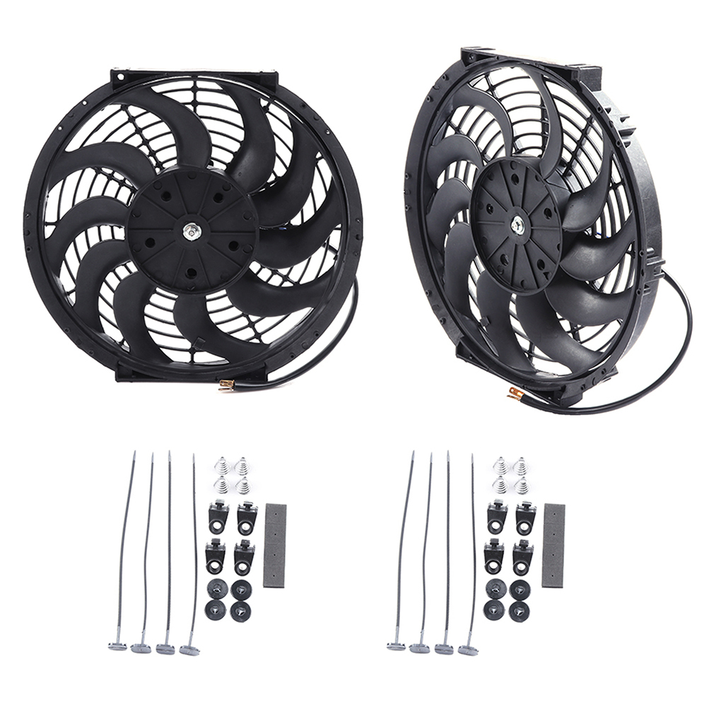 CCIYU 12 Inch Universal Slim Radiator Cooling Fan Push Pull Electric ...