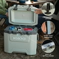 Igloo Overland 25 QT Rugged Adventure-Ready Ice Chest Cooler with Superior Ice Retention, Green ...