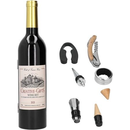 5 Pcs Wine Bottle Openers Gift Set Wine Corkscrew Kit Includes Wine ...