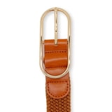 LP | LP by Linea Pelle Women's Woven Stretch Belt, Brown - Walmart.com