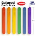 BAZIC Jumbo Craft Sticks Colored Wood, Large Non Toxic Stick, 50-Count ...