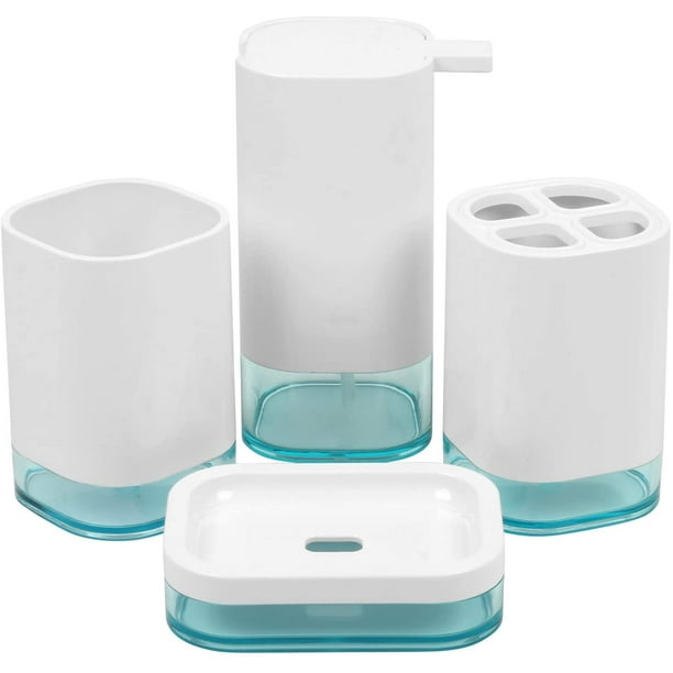 locco decor 4 Pieces Acrylic Modern Style Bathroom Vanity Accessory Set ...