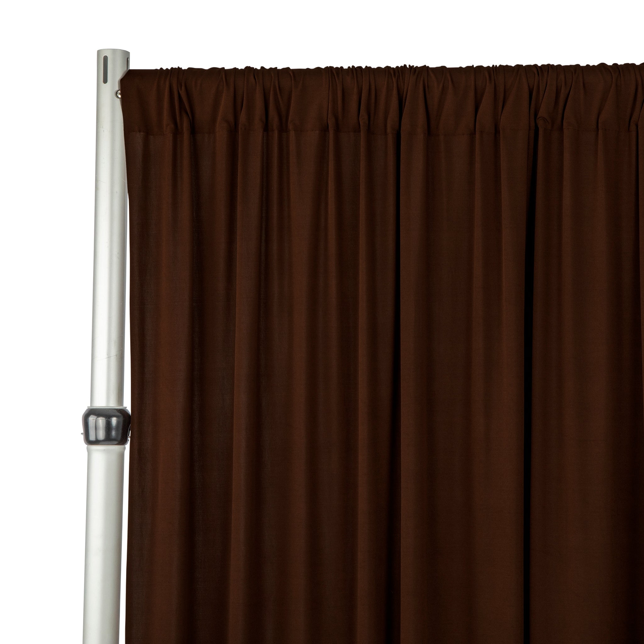 Chocolate Stretch Backdrop Drape Curtain Spandex 4-Way 16Ft H X 60" W ...