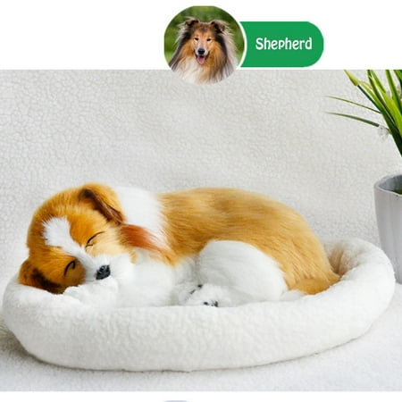 High Simulation Artificial Dog Breathing Stuffed Dog Plush Toys Child ...