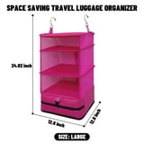 Caroeas X-Large Portable Hanging Travel Shelves, Packing Cube Organizer ...
