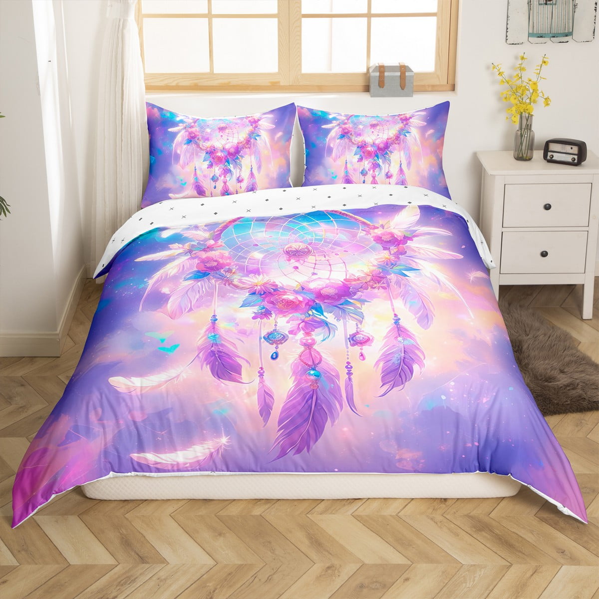 Click here for Erosebridal Purple Dreamcatcher Comforter Cover Fu... prices