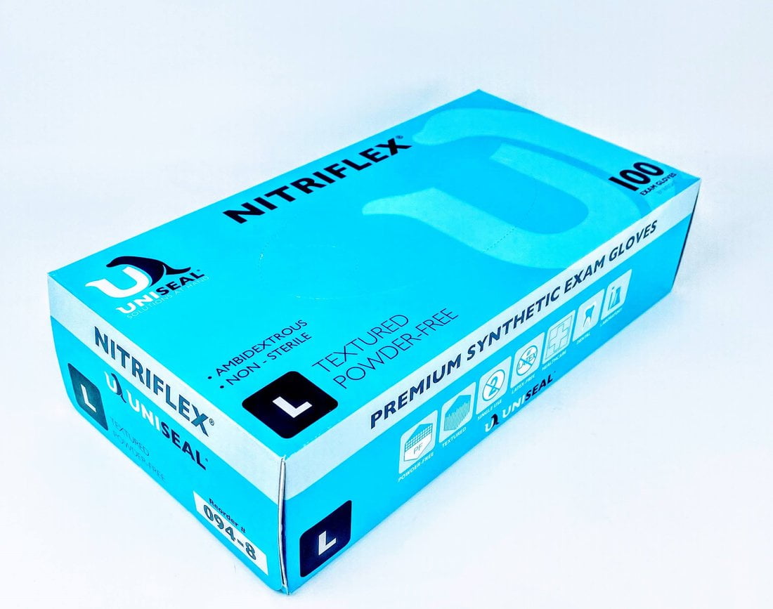 Uniseal Nitriflex Nitrile Exam Gloves Powder-Free - Walmart.com