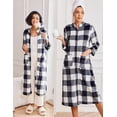 Ekouaer Women Zipper Robe Fleece Long Sleeves Bathrobe Sleepwear Warm ...
