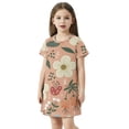 BZSMCE Short Sleeve dress Dress Casual Cotton Dresses-Floral Watercolor ...