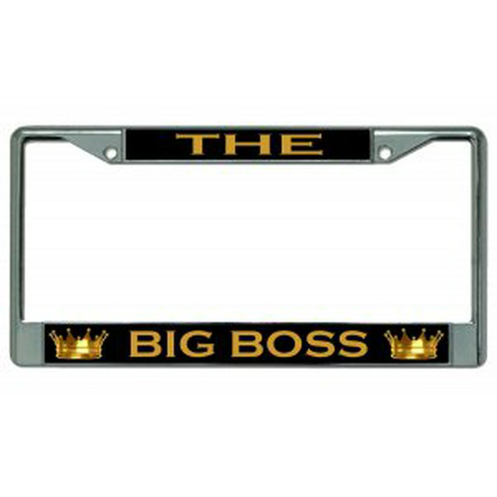 The Big Boss Chrome License Plate Frame - Walmart.com - Walmart.com