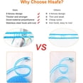 2 Pack Windproof Clothes Line with Hooks 16.4 feet Blue Nylon ...