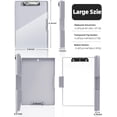 Clearview Clipboard with 2 Storage, Dry Erase 8.5x11 Heavy Duty ...