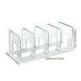 2Pieces Acrylic Bookend for Shelf 4 Section Book End Desktop Book ...