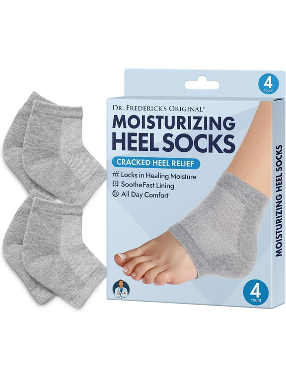 Earth Therapeutics Moisturizing Foot Sock - White with Footprints - 1 ...