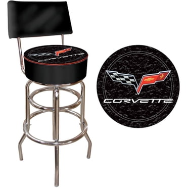 Trademark Global Corvette C6 Padded Backless Swivel Bar Stool - Walmart.com